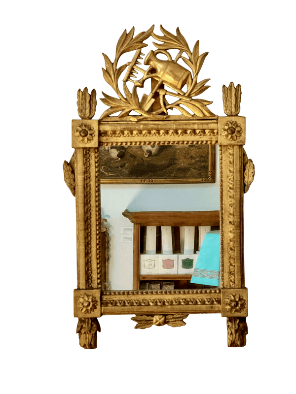 Charming Small French Provincial Carved and Gilded Mirror - Helen ...