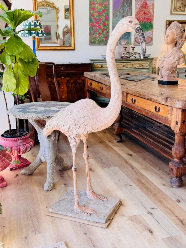 Delightful Life-size French Flamingo Sculpture - Helen Storey Antiques