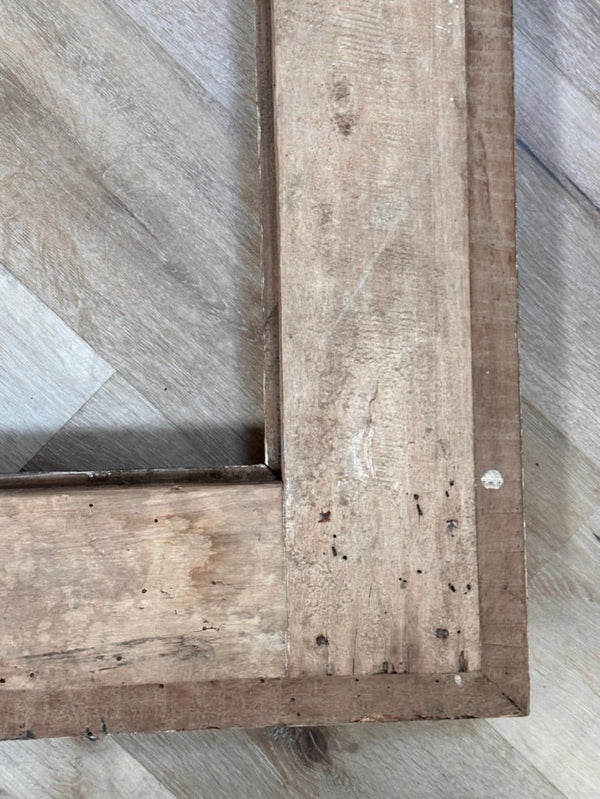 Italian 18th Century carved, stepped frame having original pale blue a ...