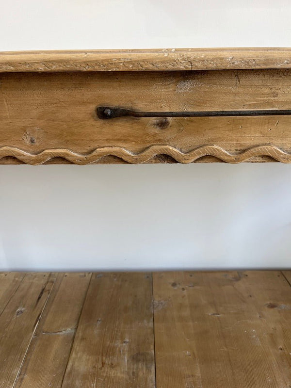 Italian Console Draper’s Table in Pine, Kitchen Island - Late 19th Cen ...