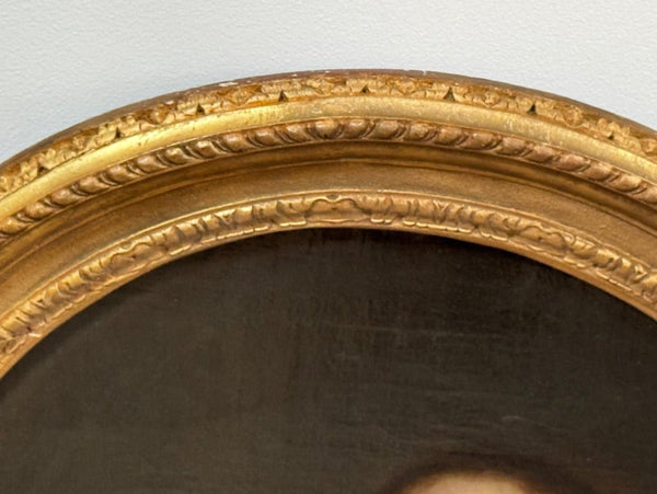Portrait of Mary Bagot, Countess in carved and gilded oval frame, 17th ...