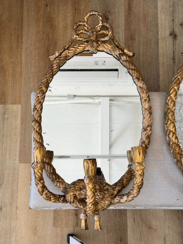 Stunning Pair of 19th Century English Rope Twist Mirrors by C. Nosoti ...